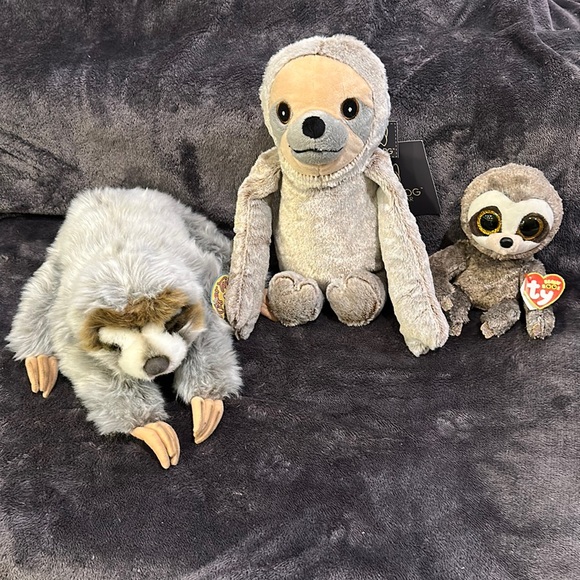 Other | Lot Of 3 Plush Sloths | Poshmark
